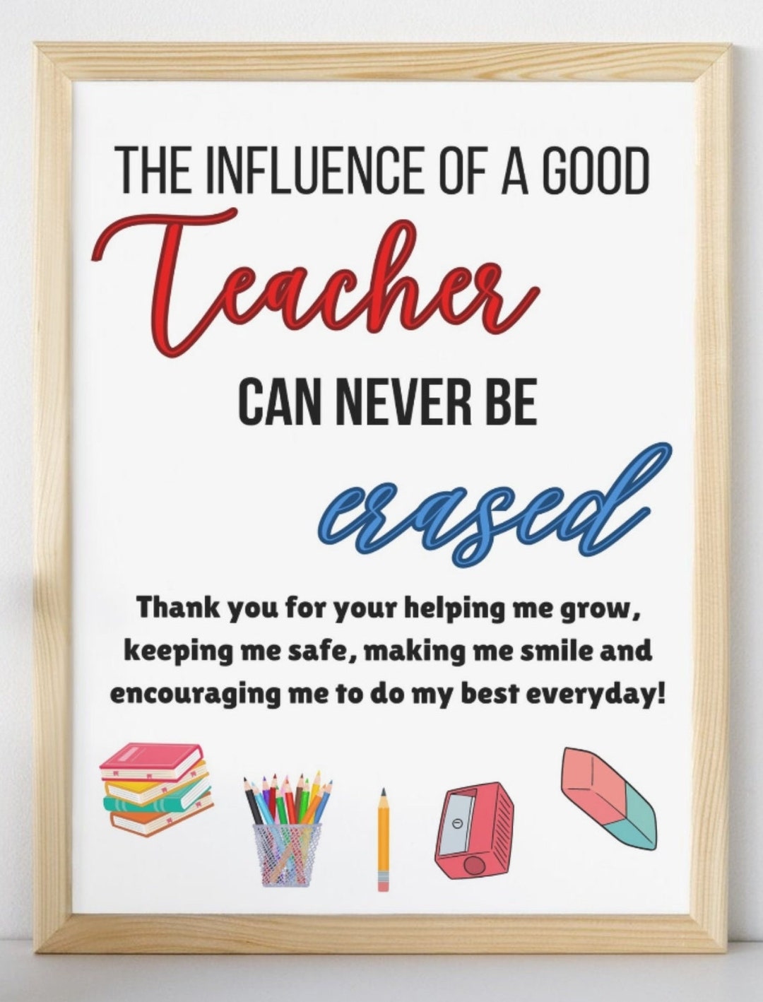 Printable Teachers Digital Download Leaving Thank You Gift Teacher Poem ...