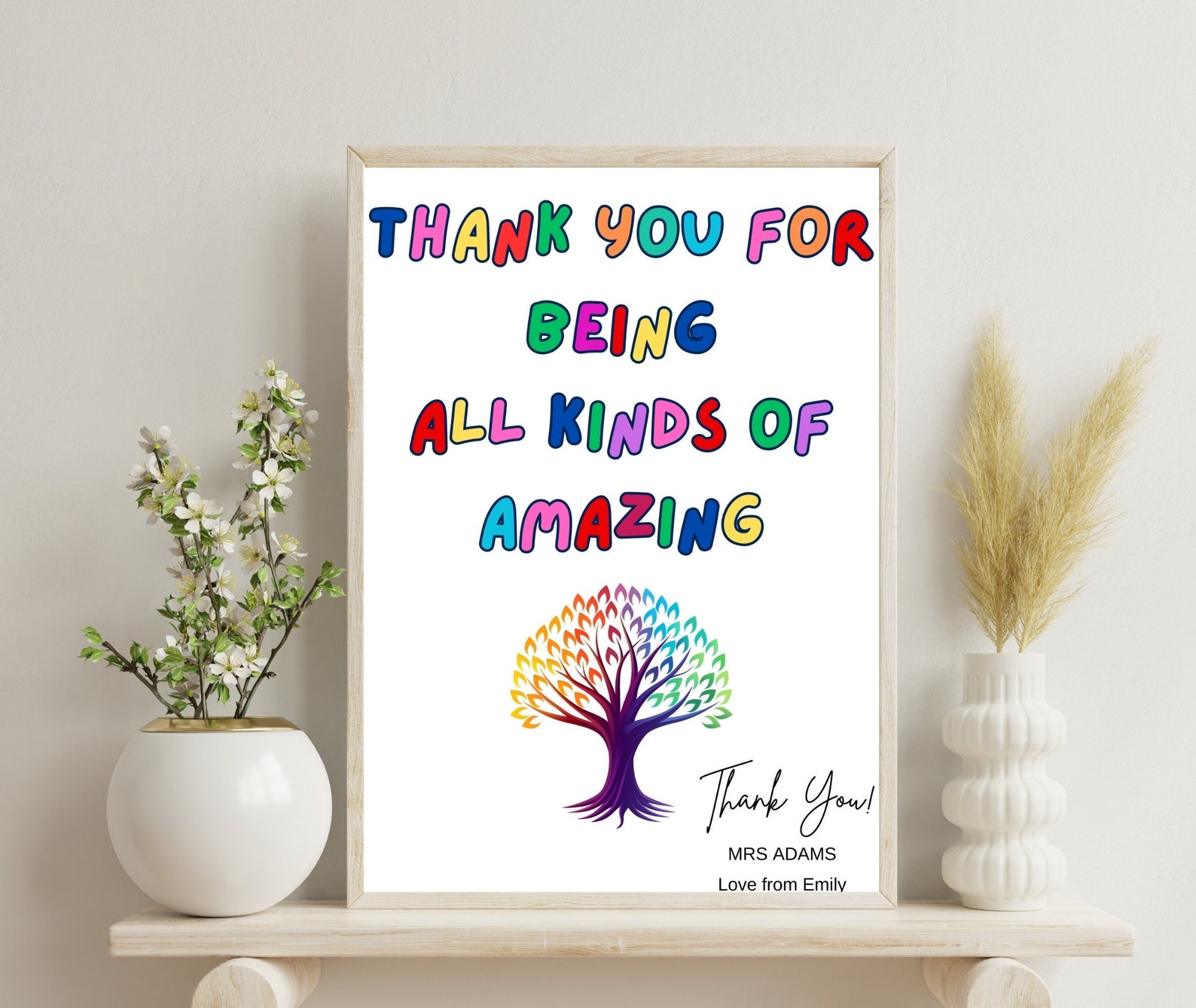 Printable Teachers Personalised Leaving Thank You Gift Teacher Poem ...