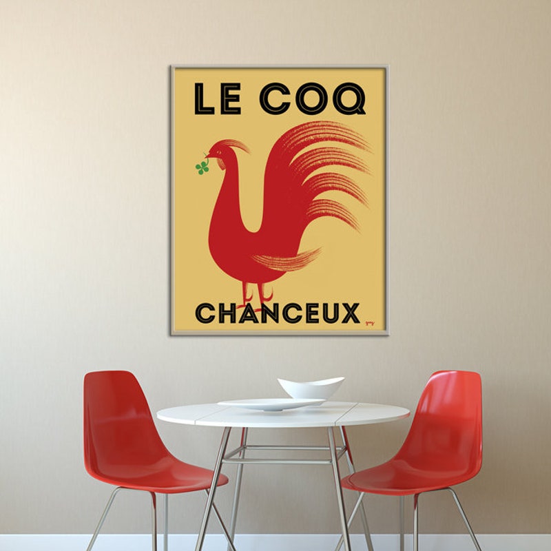 Rooster Kitchen Art - Etsy