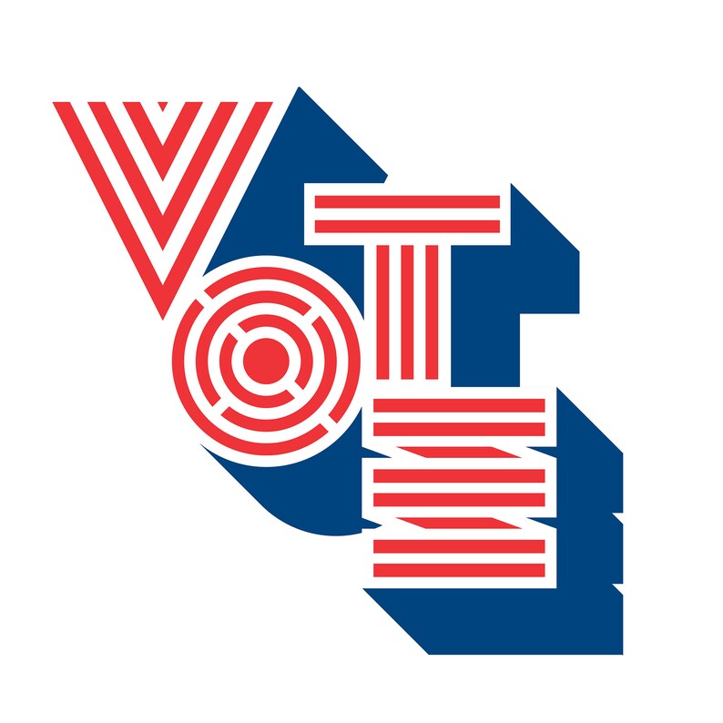Vote Poster, Vote Typography Print, Vote Sign, Political Art, Patriotic ...