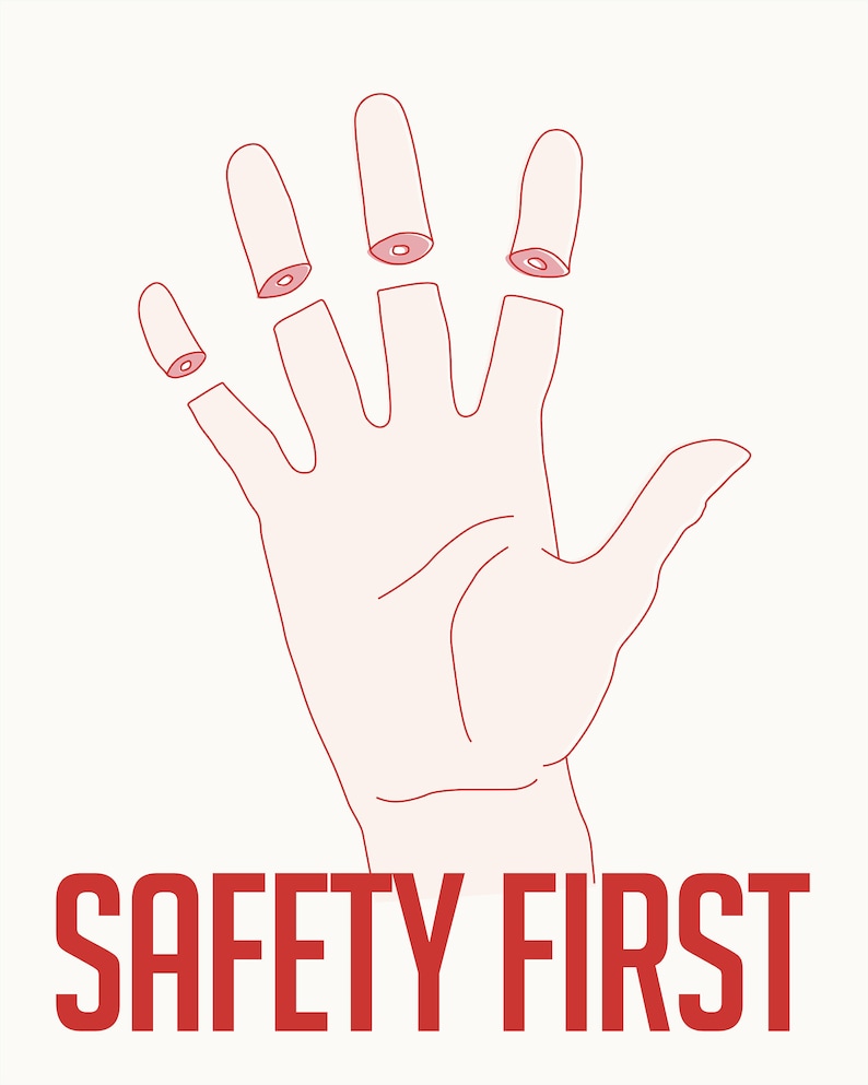 Modern Safety Print Workshop Safety Poster Safety First - Etsy