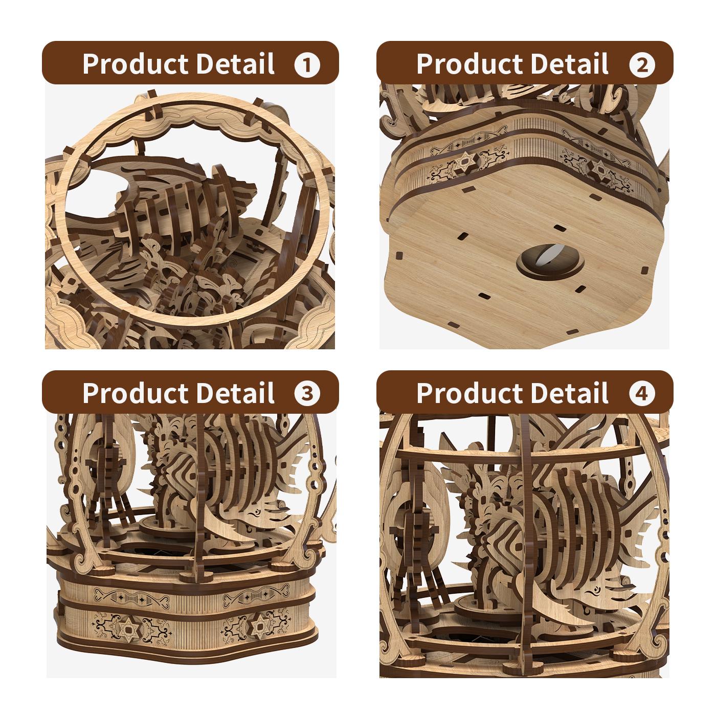 Oak Green Island 3D Wooden Puzzle Kit DIY 3D Wooden Puzzle Puzzle for ...