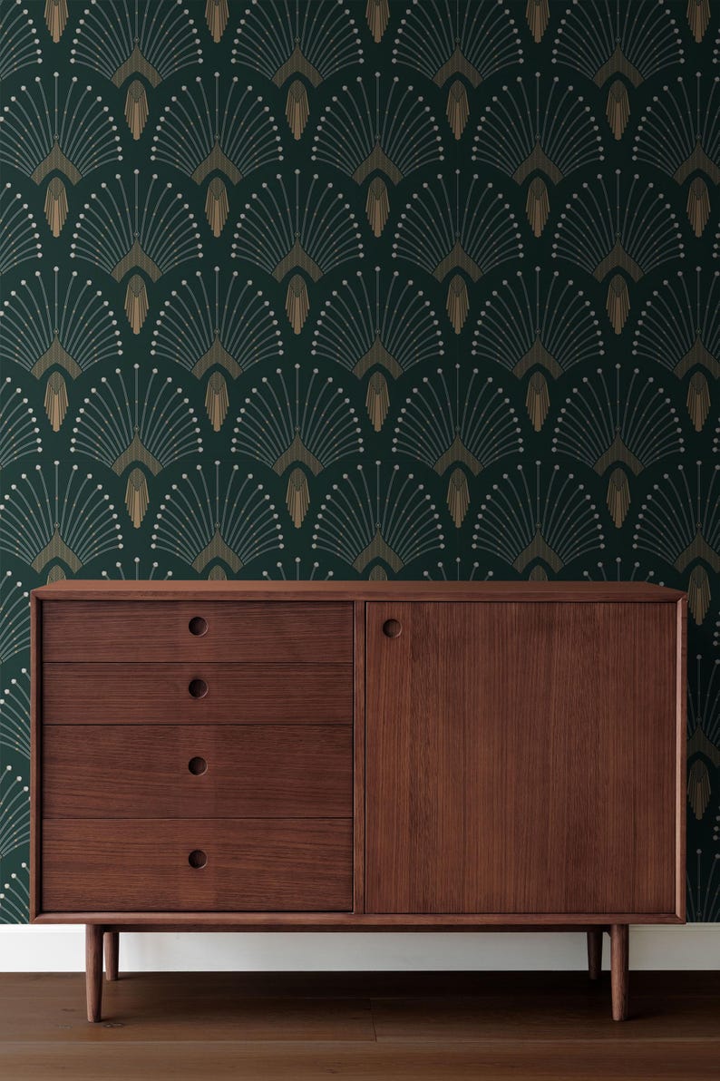 Dark Floral Hummingbird Wallpaper Mural: Vintage Botanical Wall Art - Etsy