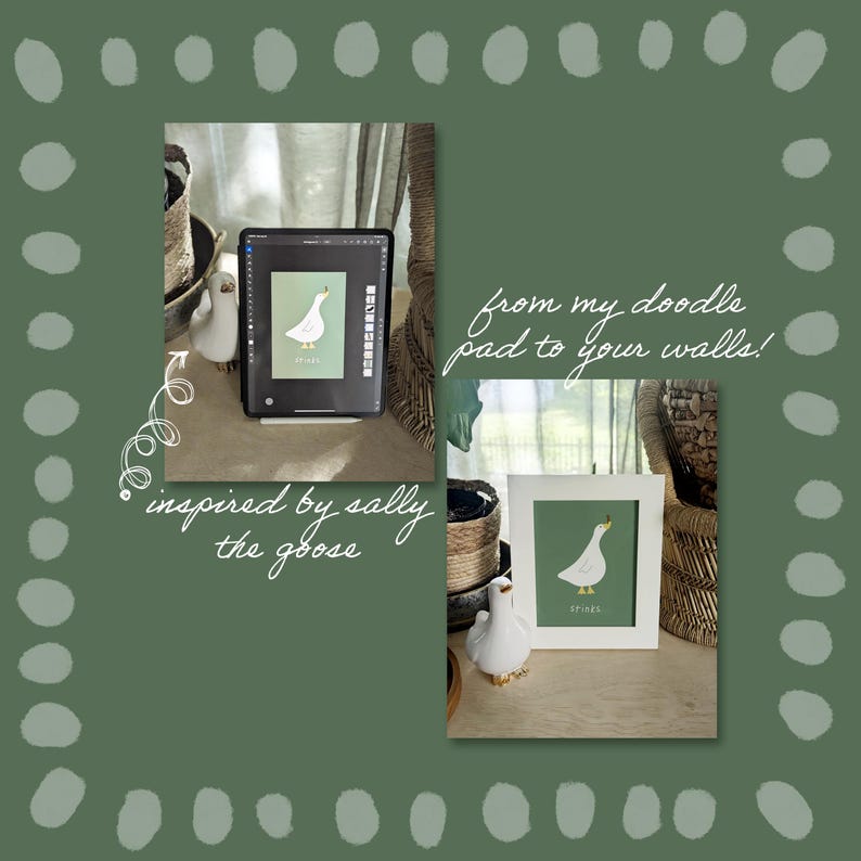 Funny Goose Bathroom Print: Stinky Nose, Humorous Wall Art (digital ...