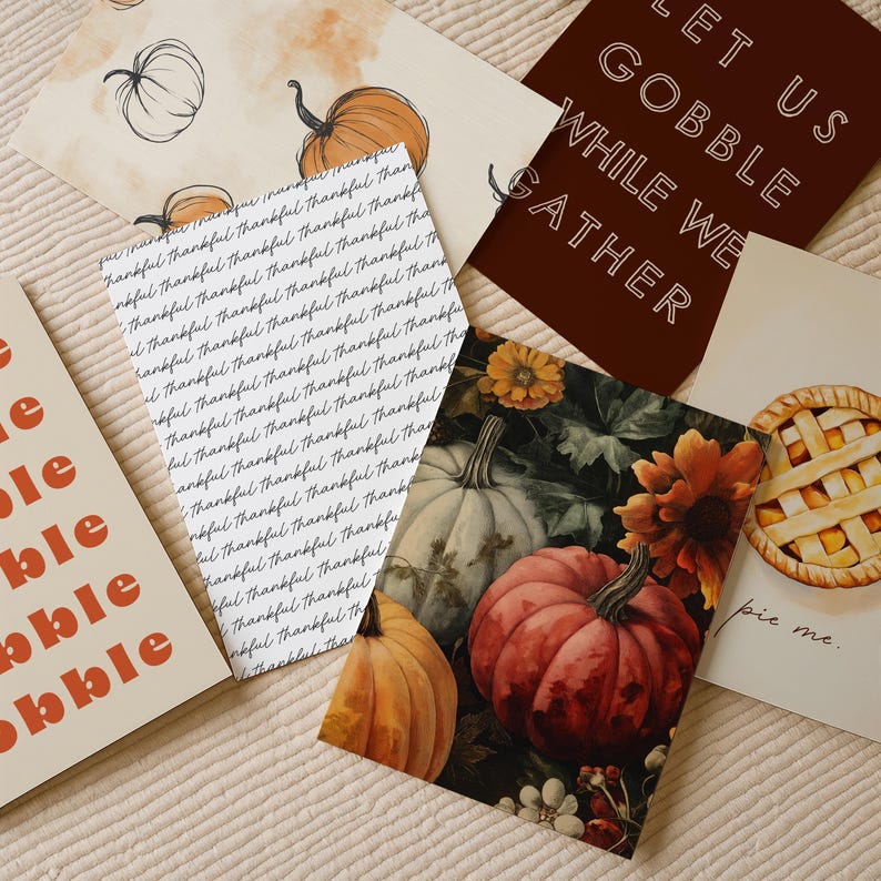 Thanksgiving Wall Art Bundle Set | DIY Fall Decor (digital Download) - Etsy