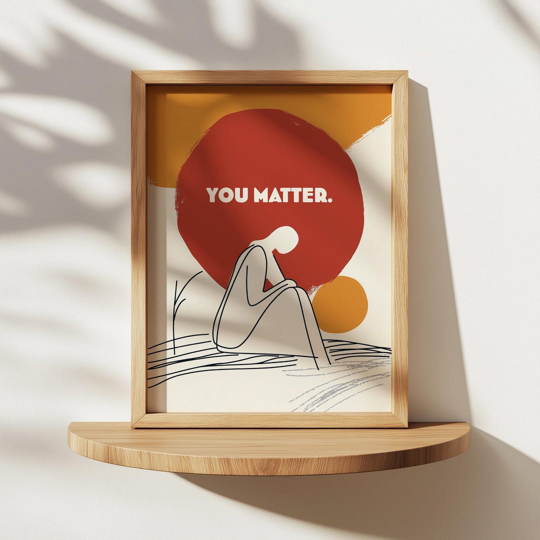 You Matter Print: Inspirational Quote, Minimalist Wall Art (digital ...