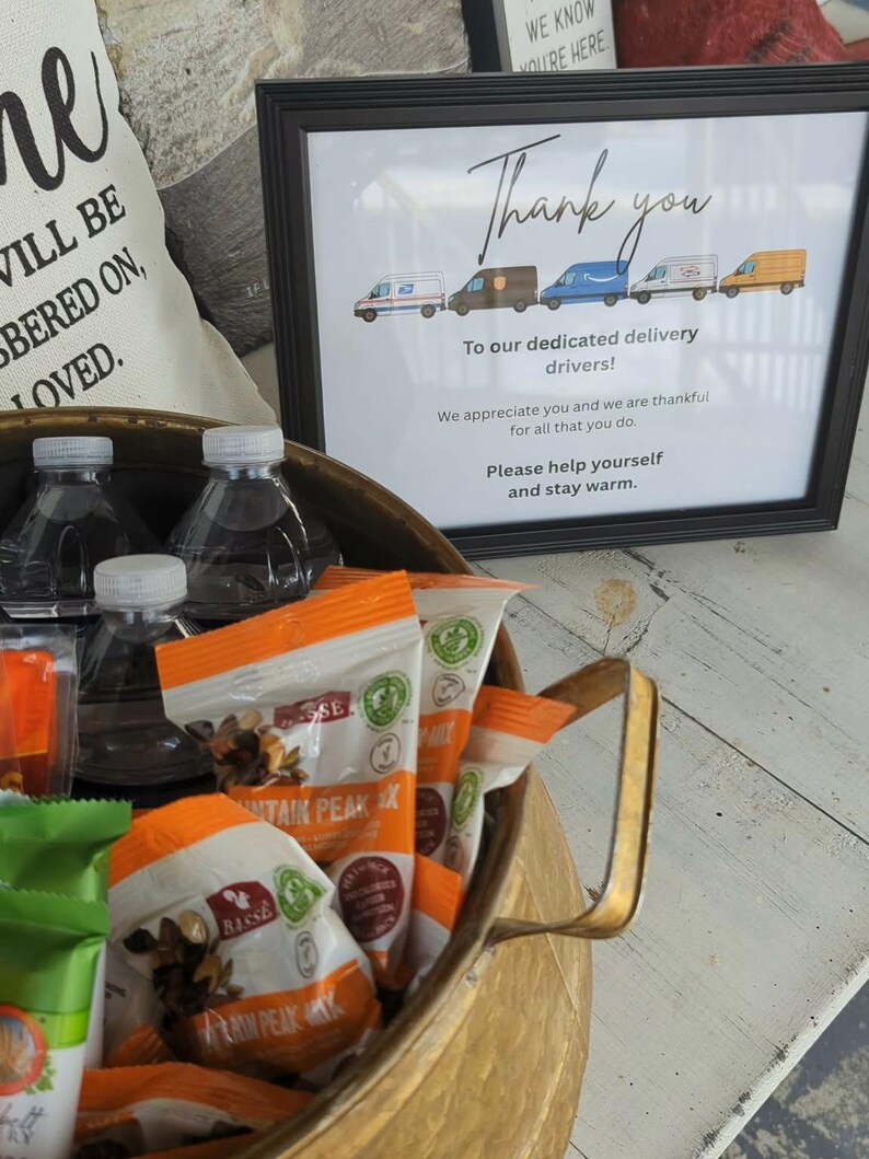 Delivery Driver Thank You Printable Bundle, Driver Appreciation Photo ...