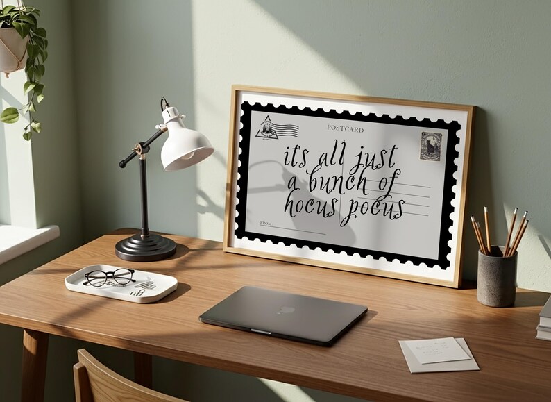 Hocus Pocus Halloween Art Print: Vintage Postcard Decor (digital ...
