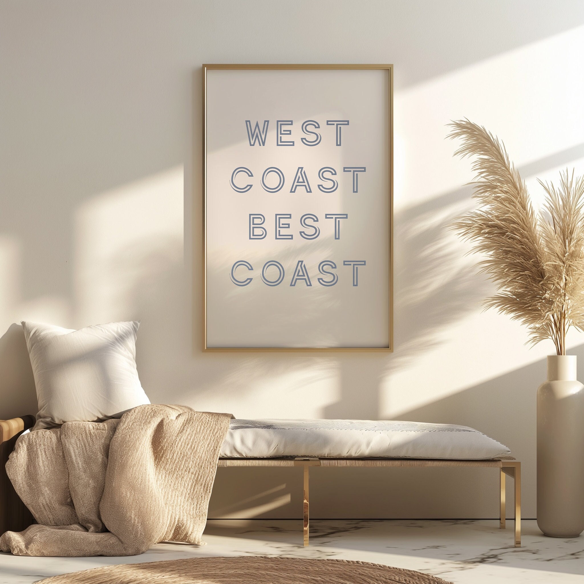 West Coast Best Coast PRINTABLE, West Coast Business Sign Downloadable ...
