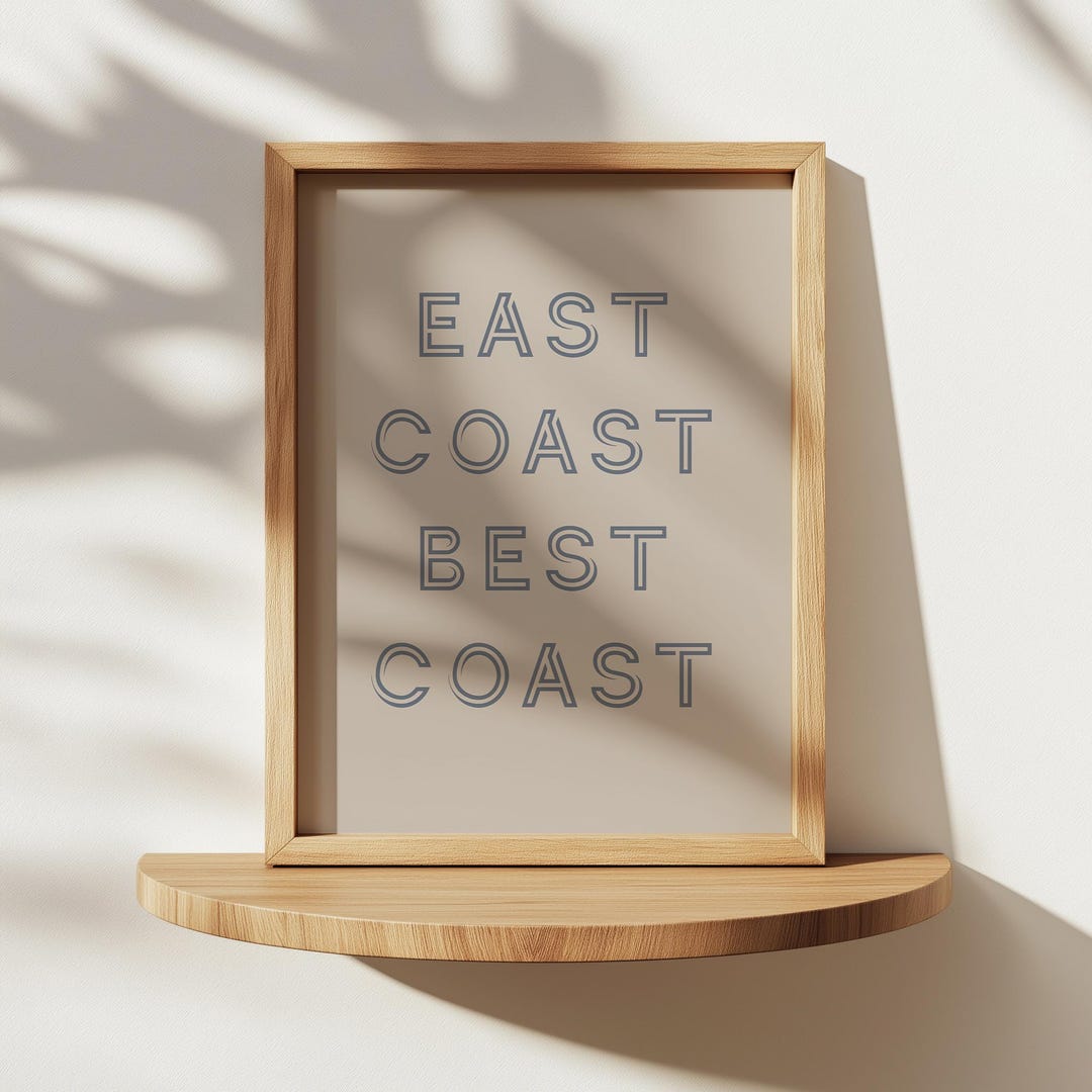 East Coast Best Coast PRINTABLE, East Coast Business Sign Downloadable ...