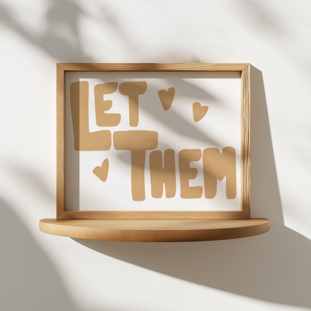 Let Them Print: Hand Drawn Quote, Playroom Wall Decor (digital Download ...