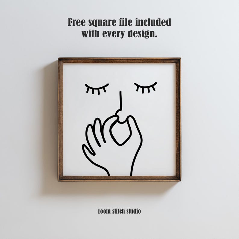 Plugging Nose Bathroom PRINTABLE, Hand Drawn Pinching Nose Decor, Funny ...