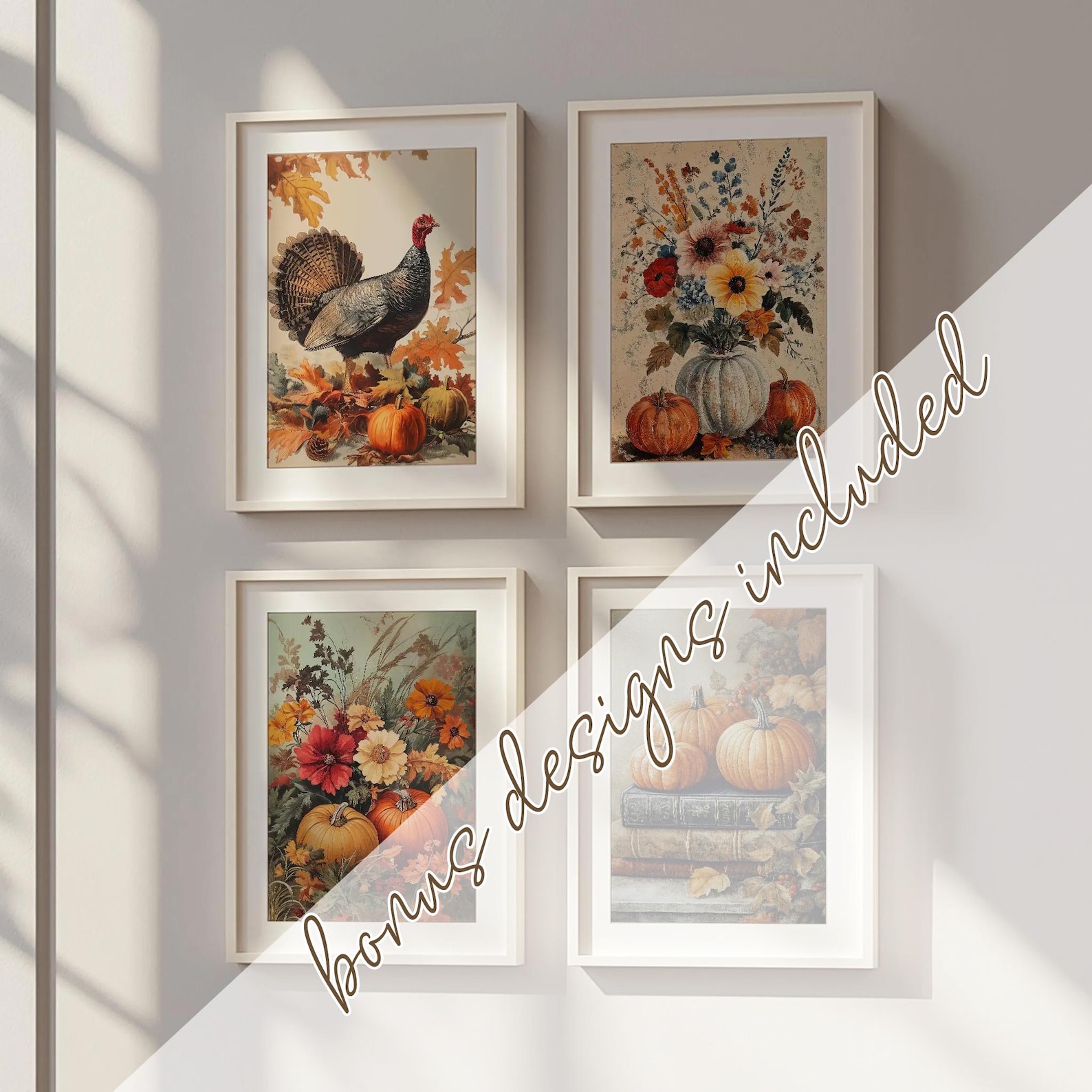 Thanksgiving Wall Art Bundle Set | DIY Fall Decor (digital Download) - Etsy