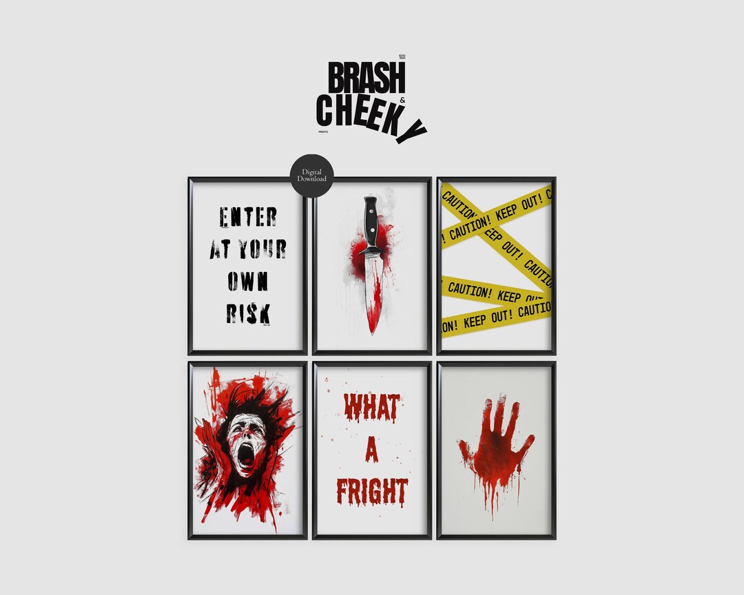Horror Movie Inspired PRINTABLES, Horror Home Decor Digital Prints ...