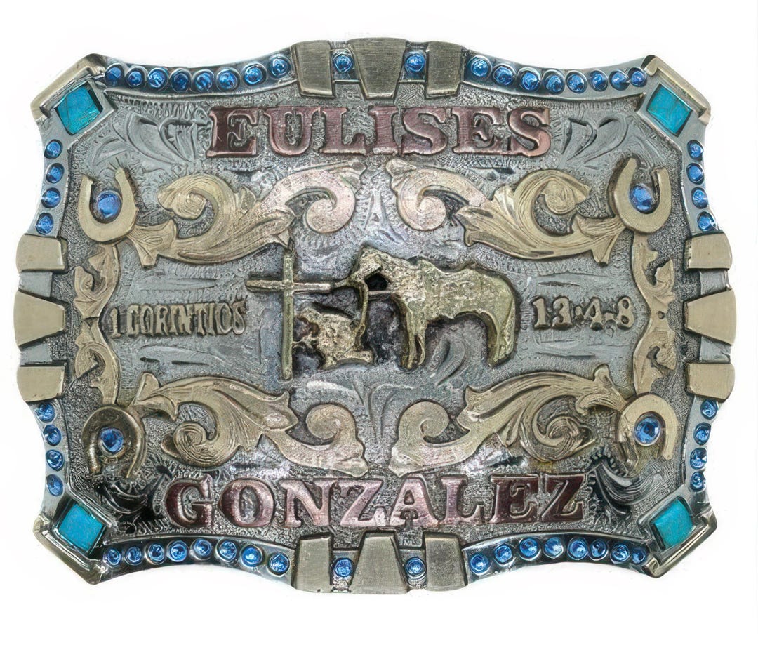 Custom Religious Western Belt Buckle – Praying Cowboy With Cross, Horse ...