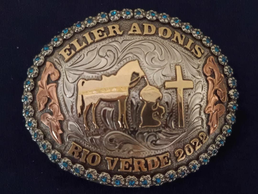 Oval Religious Western Belt Buckle – Praying Cowboy With Cross & Horse ...