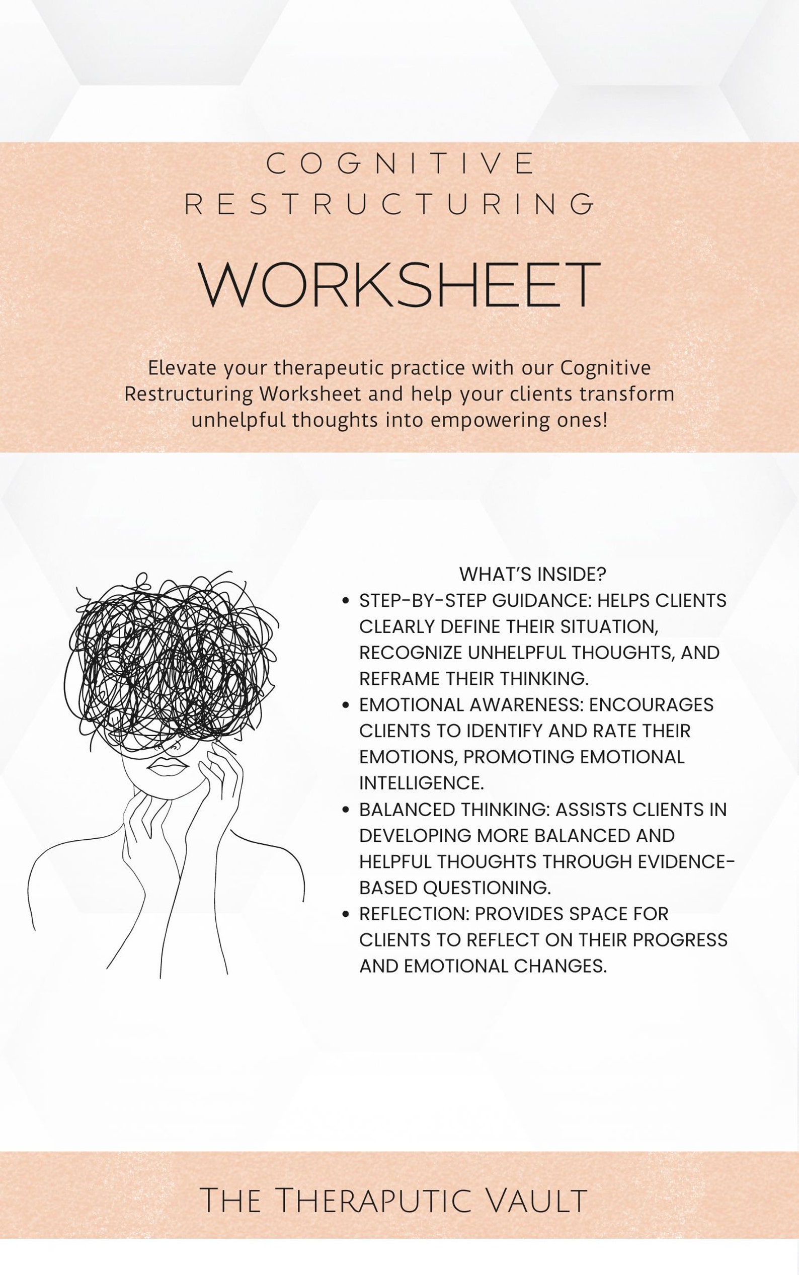 Cognitive Restructuring Worksheet - Etsy