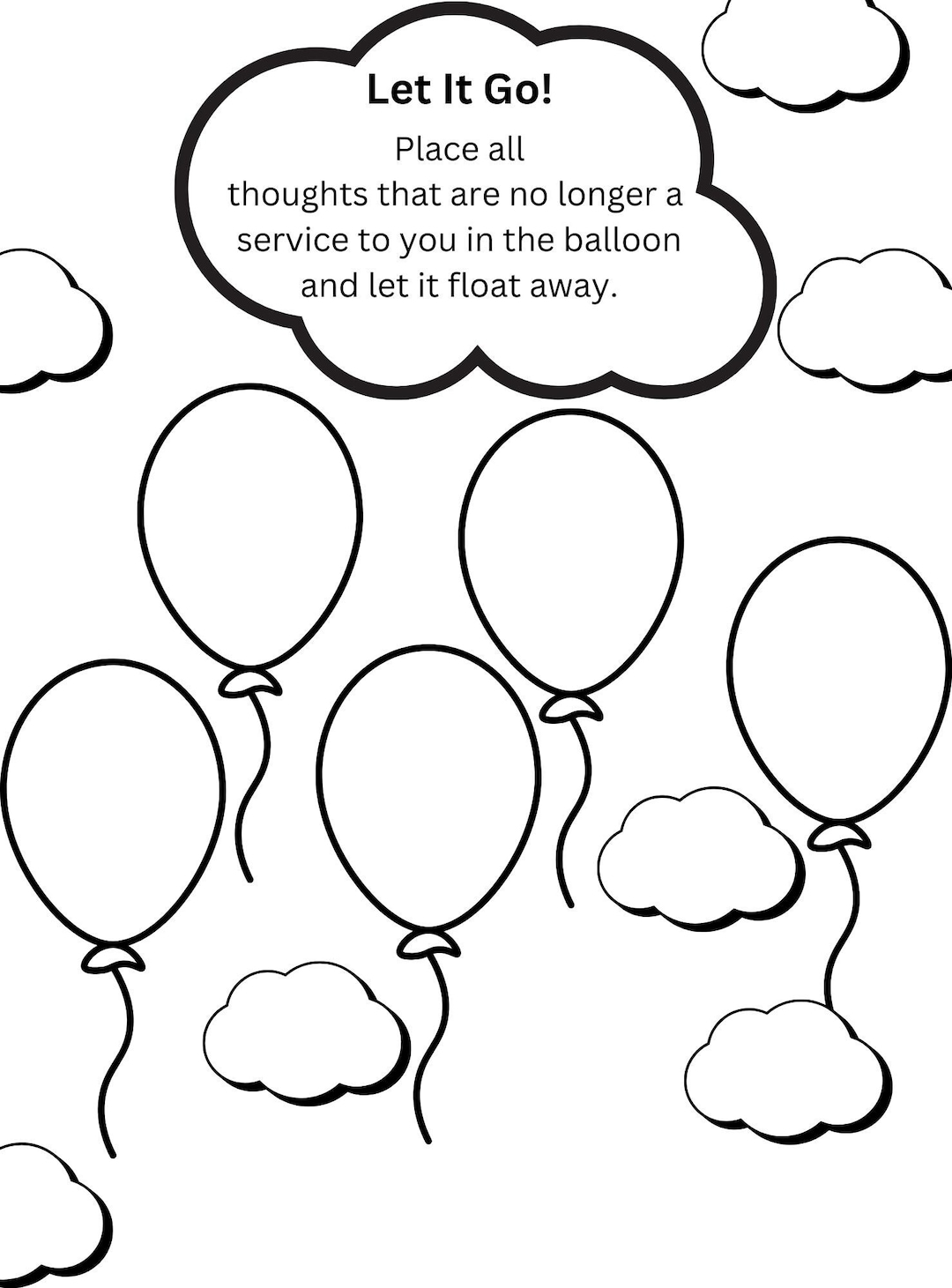 Let It Go-balloon Exercise - Etsy