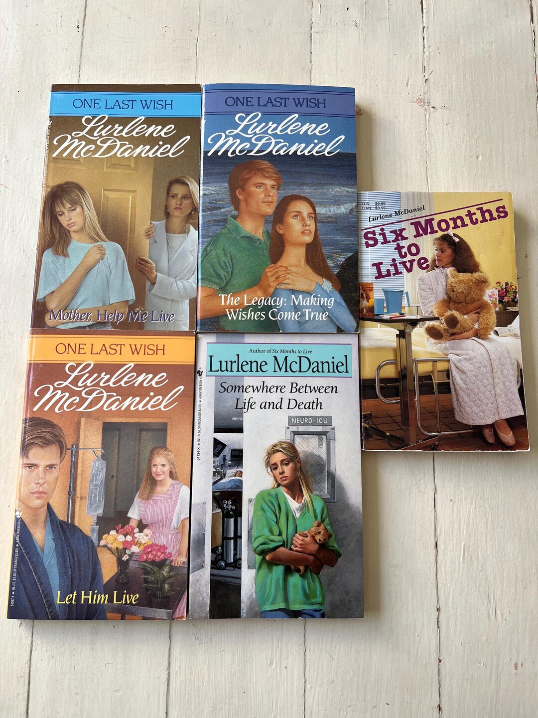Lot of 5 Vintage Lurlene Mcdaniel 1980s and 90s Sick Lit Teen Books One ...