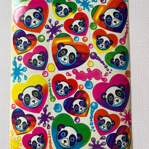 Vintage Lisa Frank Panda Paint Splatter Sticker Sheet Complete 1990s ...
