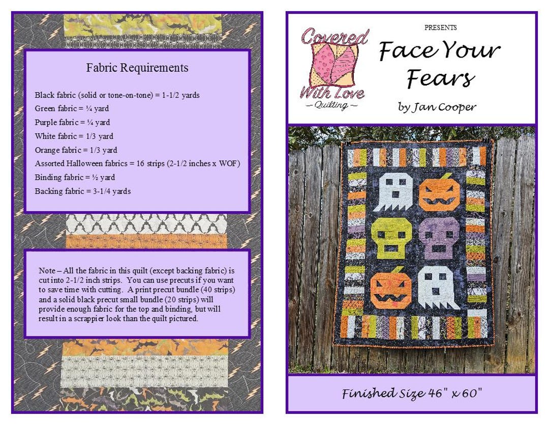 Halloween Quilt Pattern - Face Your Fears - PDF Download - Etsy