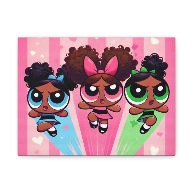 Powerpuff Girls Decor Canvas Wall Art - Etsy