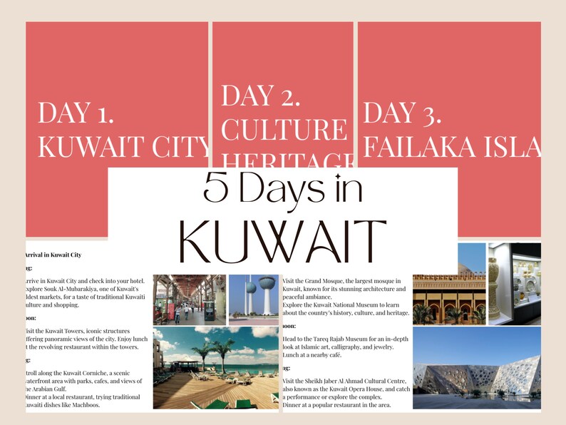5-day Kuwait Travel Itinerary, Kuwait Travel Guide PDF, Kuwait City ...