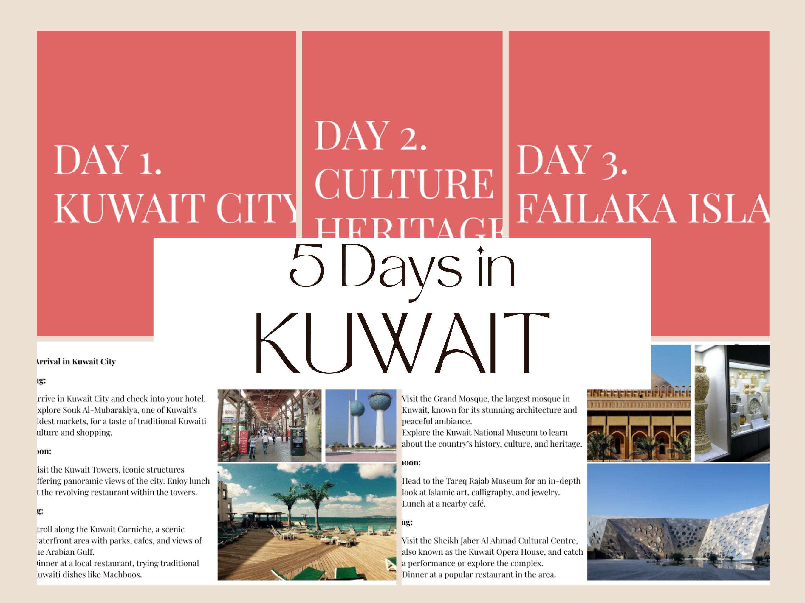 5-day Kuwait Travel Itinerary, Kuwait Travel Guide PDF, Kuwait City ...