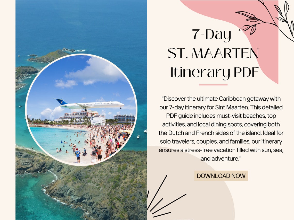 7-day Sint Maarten Itinerary, St Maarten Travel Guide PDF, Caribbean Vacation Planner, Dutch and ...
