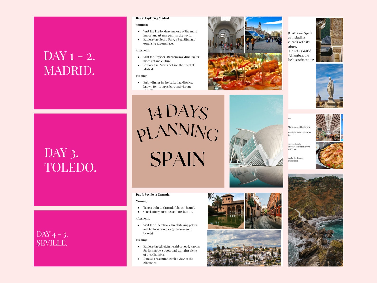 14-day Spain Itinerary PDF - Detailed Travel Guide, Spain Travel ...