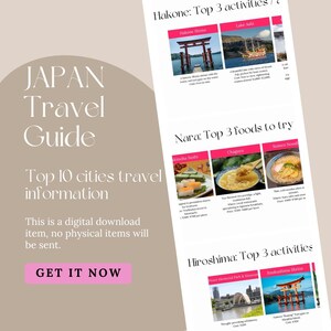 Japan Travel Guide PDF - Top Cities Itinerary With Must-see Attractions ...