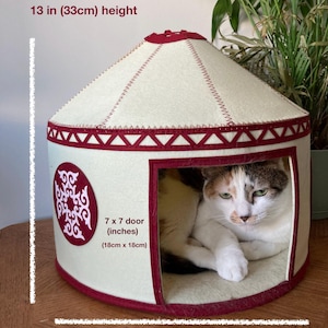 Nomadic Cat Yurts ~ Cozy Felt Yurt for Cats ~ Unique, Stylish Cat House ...