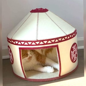 Nomadic Cat Yurts ~ Cozy Felt Yurt for Cats ~ Unique, Stylish Cat House ...