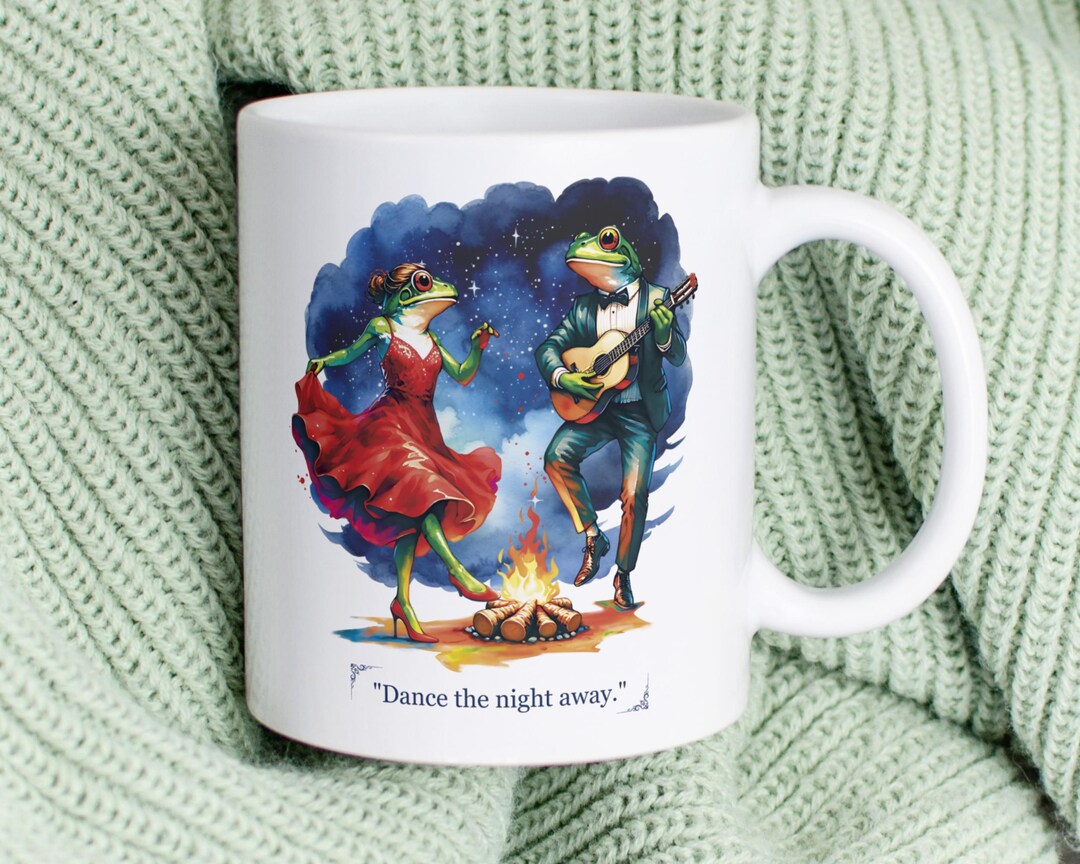 Dance the Night Away, Flamenco Dancing Frogs Mug, Unique Gift, Night ...