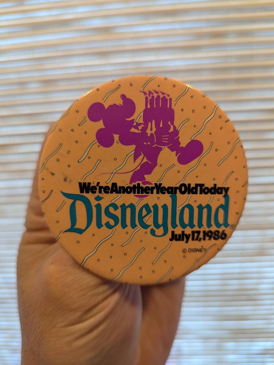 Vintage 1986 Disneyland Birthday Button - Etsy