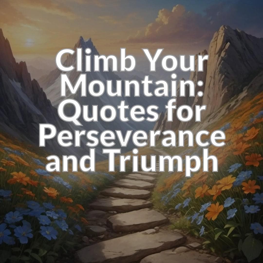 Climb Your Mountain: Quotes for Perseverance and Triumph - Etsy
