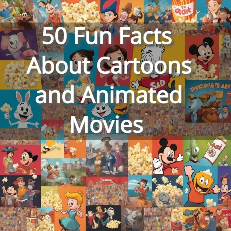 50 Fun Facts About Cartoons and Animated Movies - Etsy