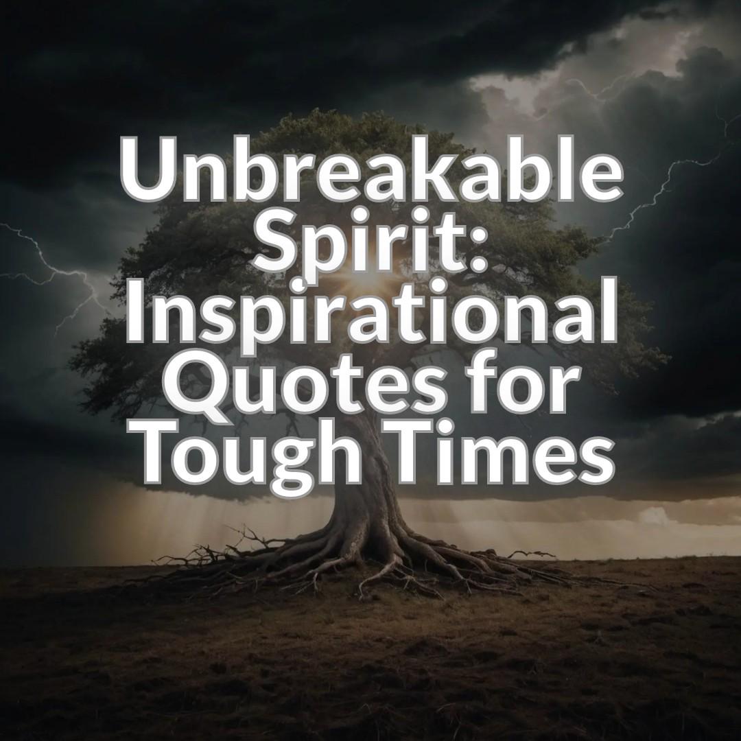 Unbreakable Spirit: Inspirational Quotes for Tough Times - Etsy