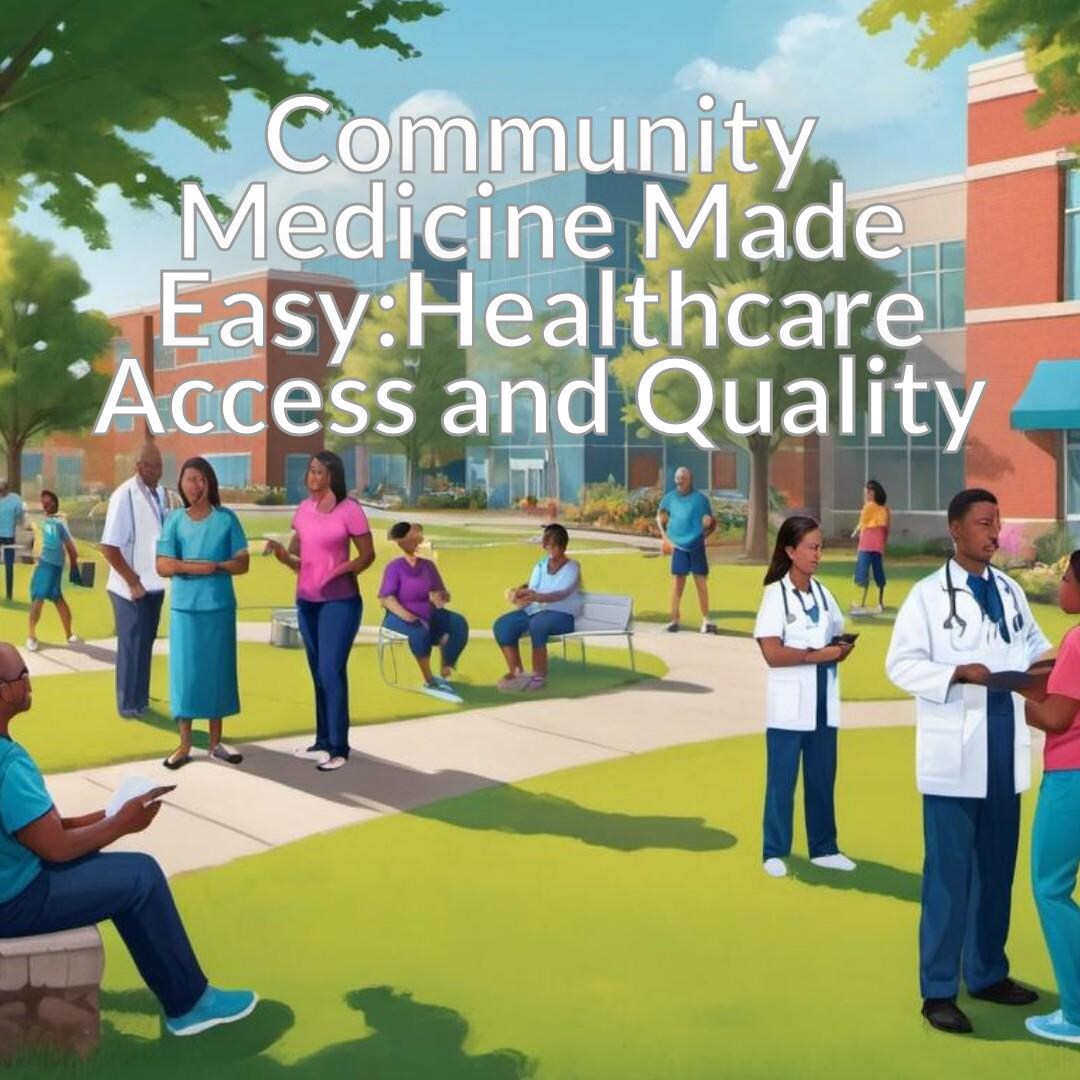 Community Medicine Made Easy:healthcare Access and Quality - Etsy