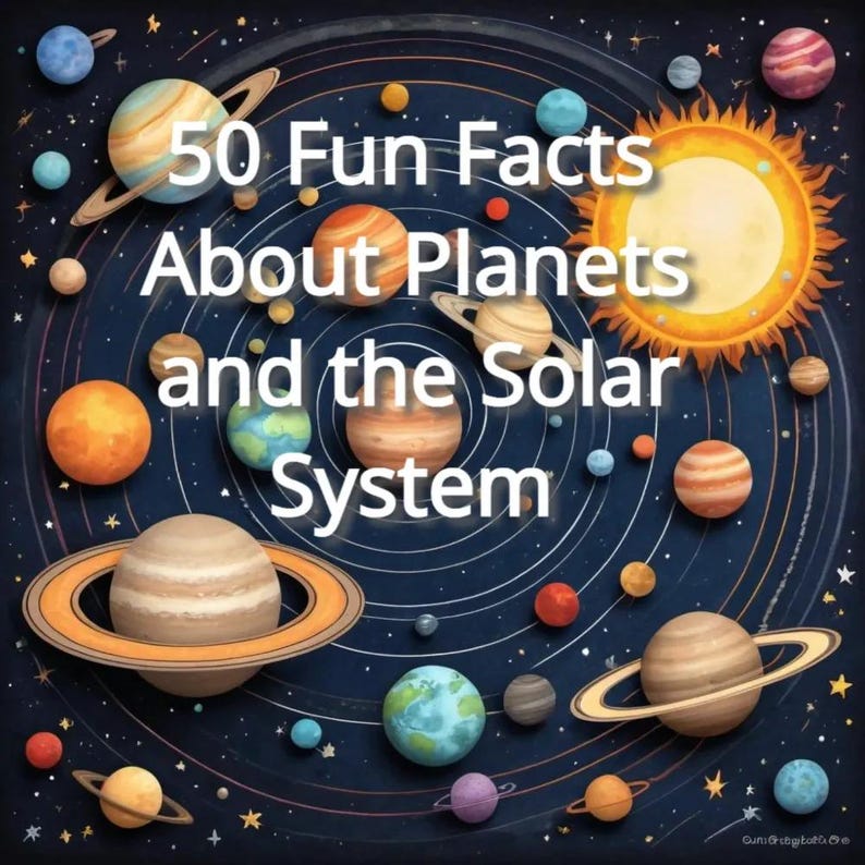 50 Fun Facts About Planets and the Solar System - Etsy