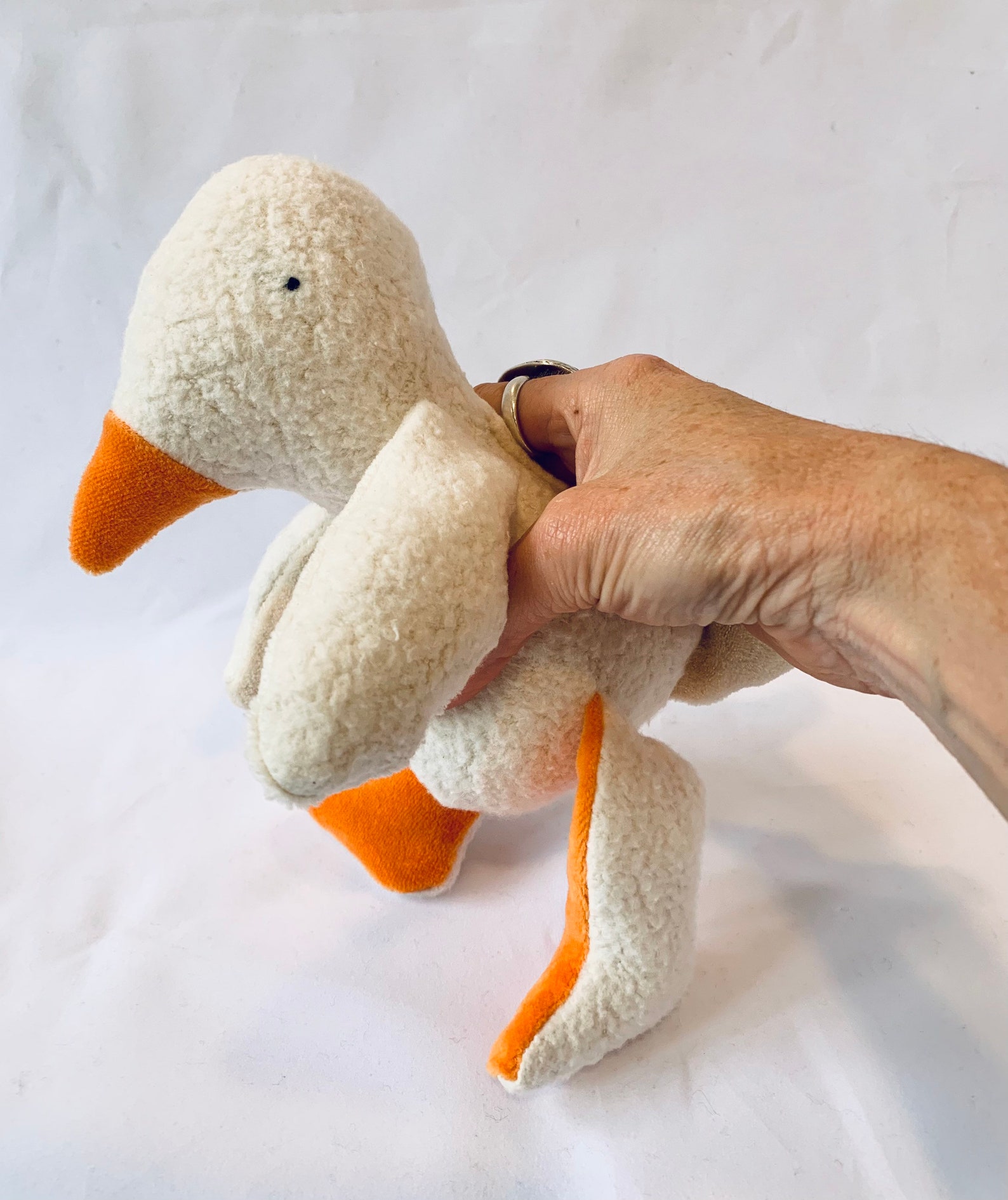 Organic Cotton Natural Duck Bird Easter Doll Velour Eco - Etsy