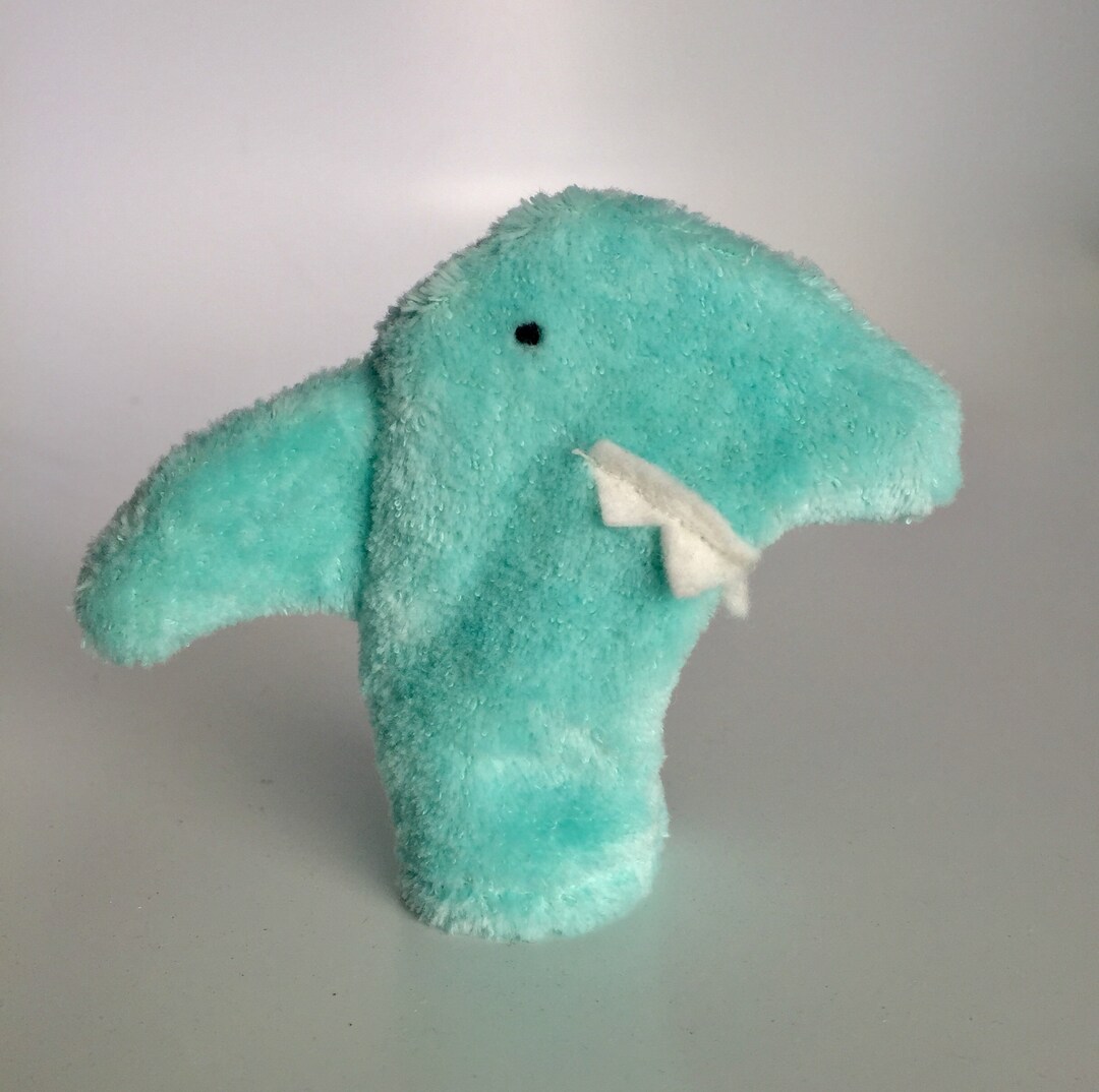 Organic Blue Shark Finger Puppet Ocean Sea Animal Fish Toy - Etsy