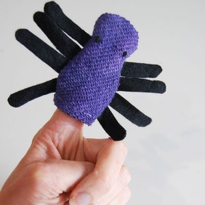 Organic Spider Finger Puppet Halloween Fall Toddler Fall Baby - Etsy