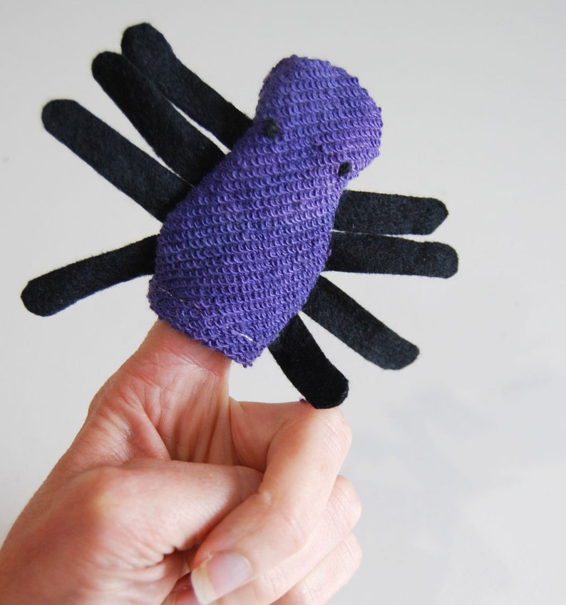 Organic Spider Finger Puppet Halloween Fall Toddler Fall Baby - Etsy