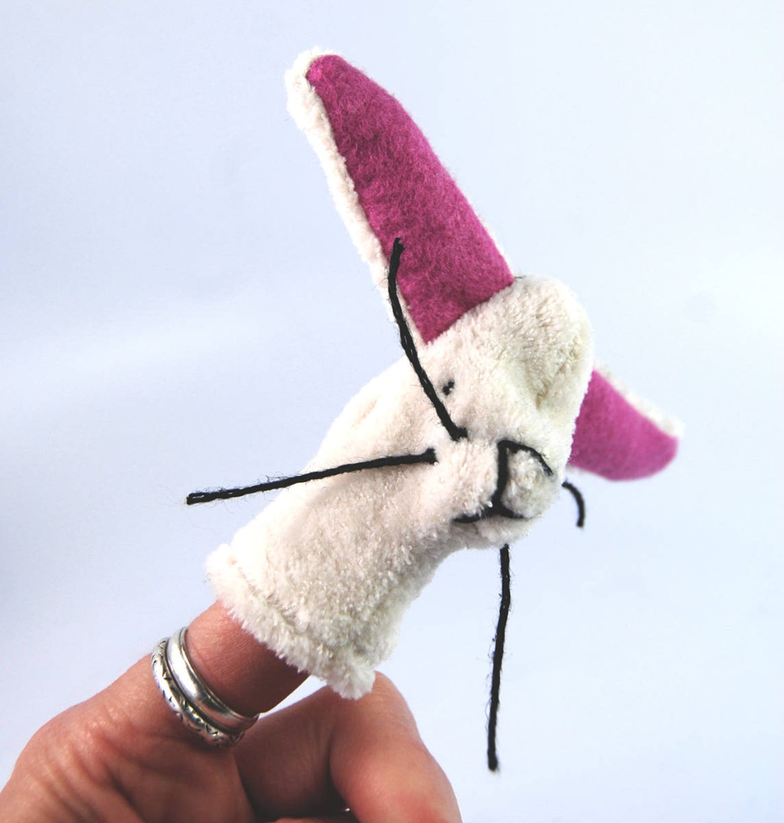 Organic Bunny Velour Rabbit Finger Puppets Easter Gift Toddler | Etsy