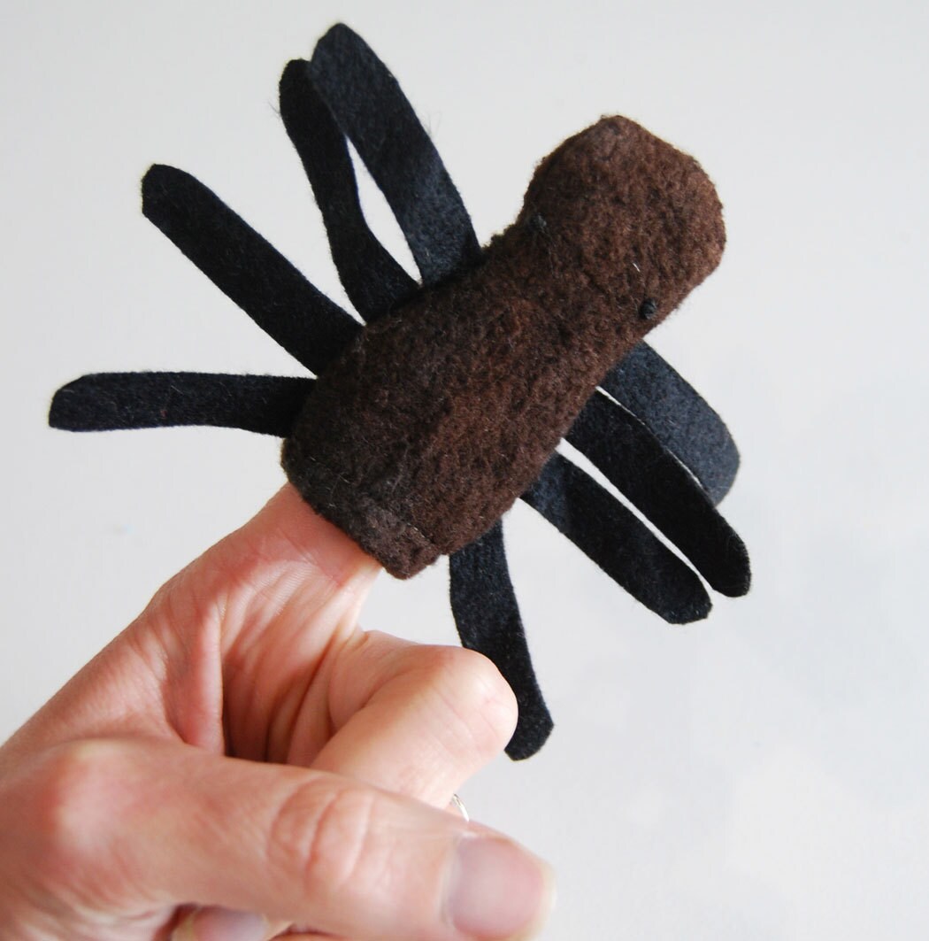 Organic Spider Finger Puppet Halloween Fall Toddler Fall Baby - Etsy