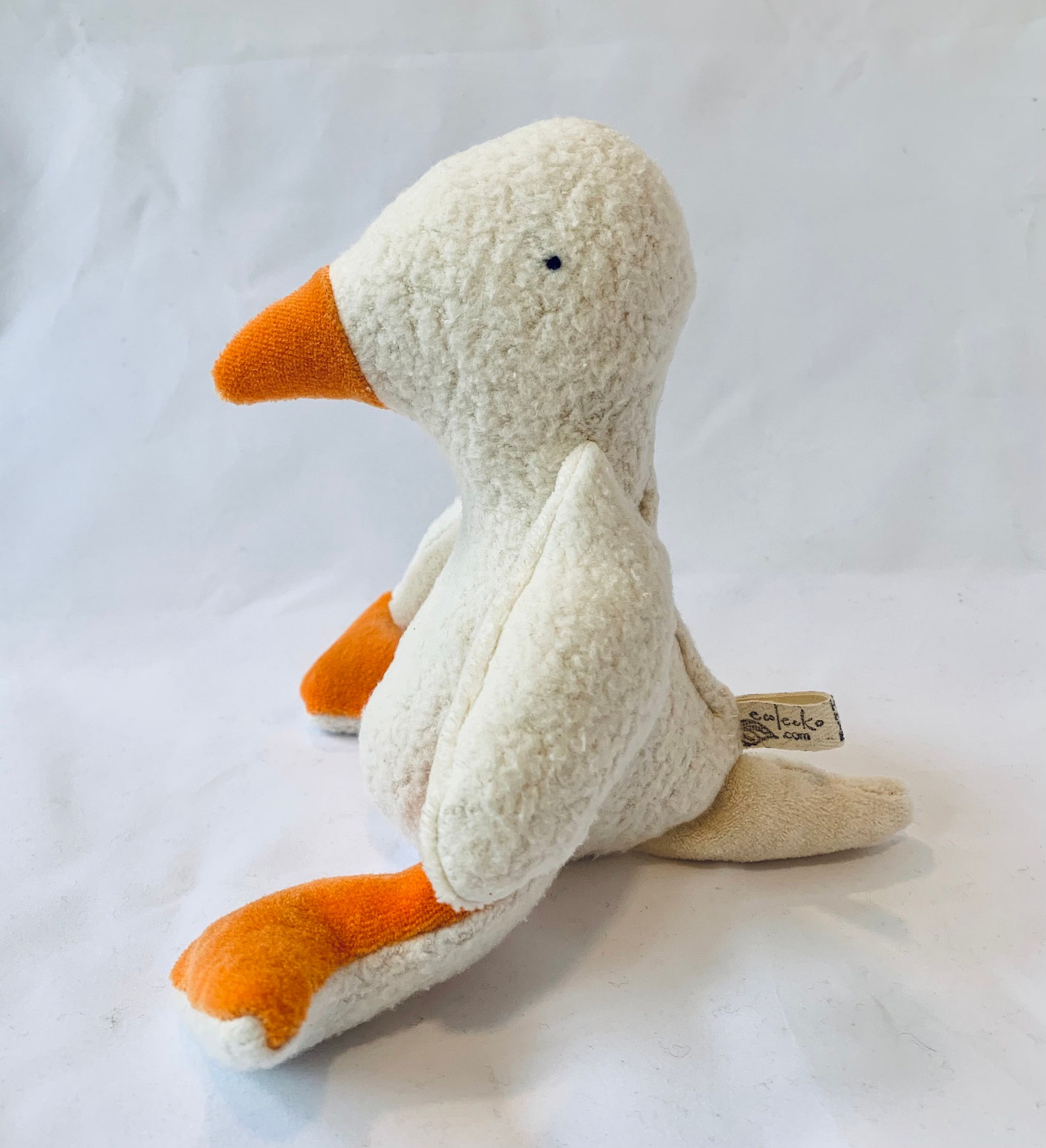 Organic Cotton Natural Duck Bird Easter Doll Velour Eco - Etsy