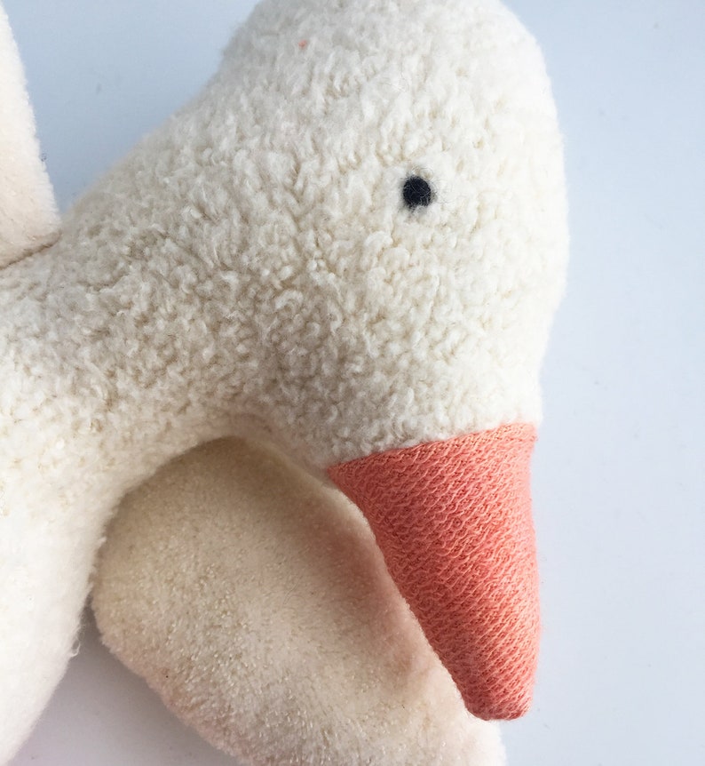 Organic Cotton Natural Duck Bird Easter Doll Velour Eco | Etsy