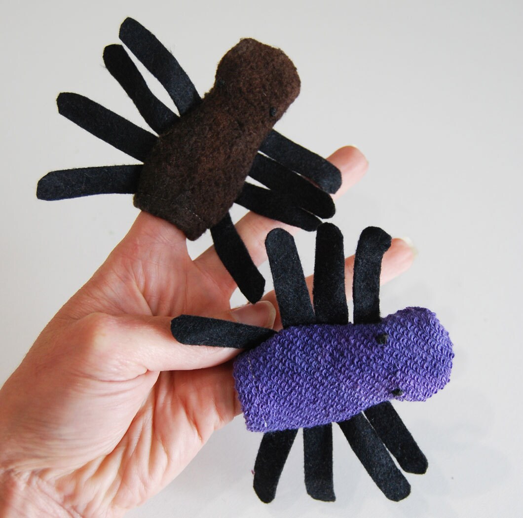 Organic Spider Finger Puppet Halloween Fall Toddler Fall Baby - Etsy