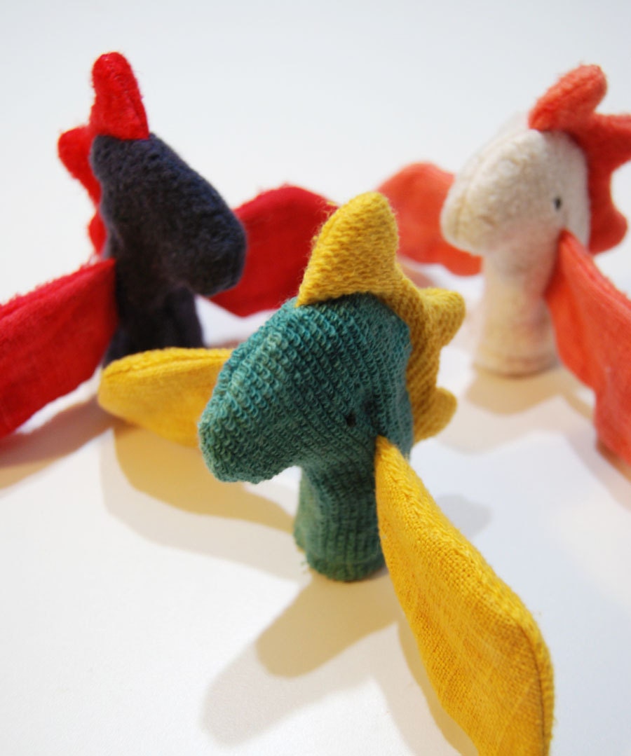 Eco Organic Finger Puppet Flying Dragon Toddler Boy Fantasy | Etsy